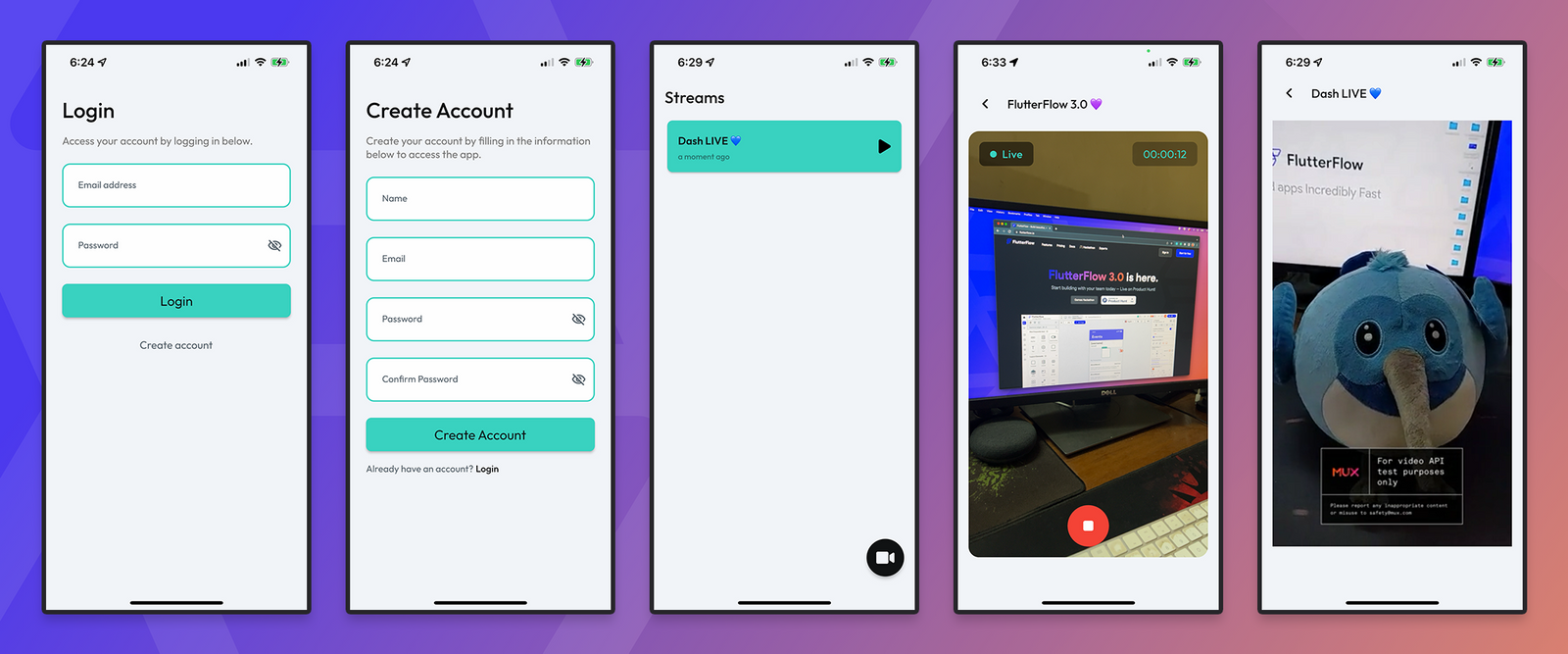 Building a Live Streaming app using FlutterFlow and Mux
